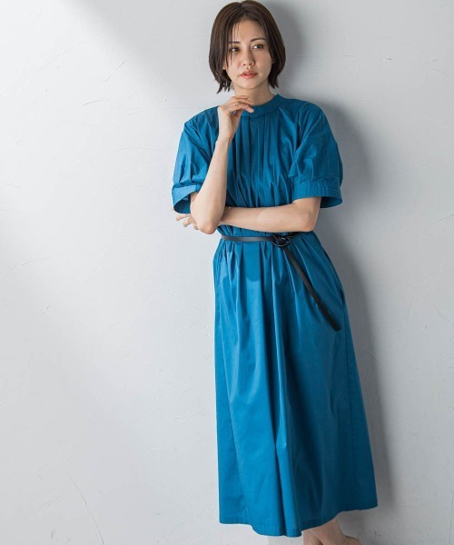 【セール】【WEB限定】防シワベルト付きネックギャザーワンピース≪洗濯機で洗える≫（ワンピース）｜LAUTREAMONT（ロートレアモン）の ...