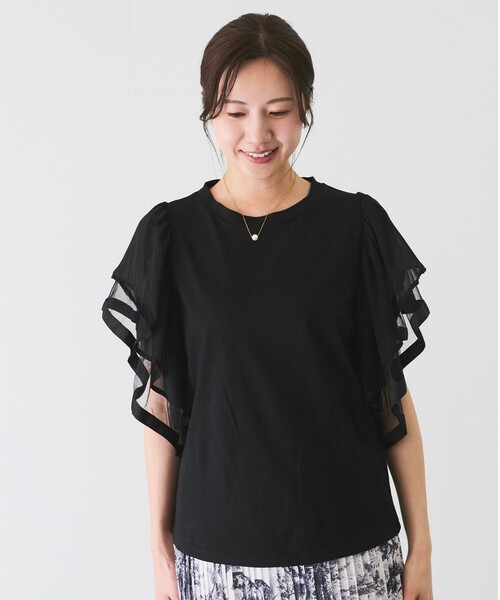 Jayro（ジャイロ）の「テープ付フレンチ袖プルオーバー（Tシャツ/カットソー）」 - WEAR