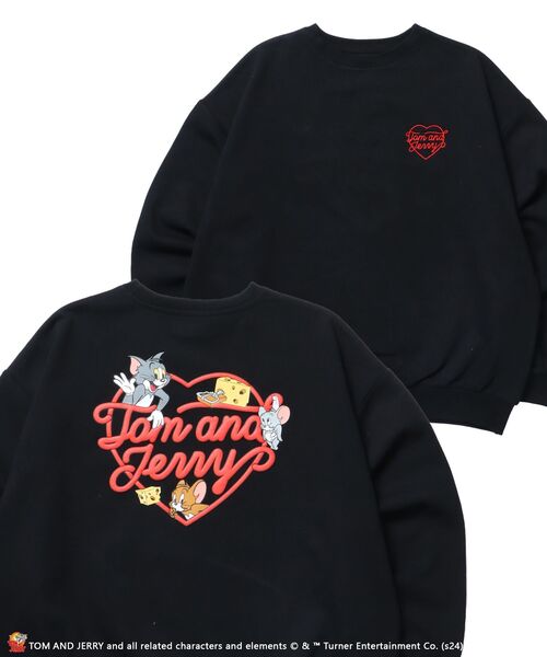 Tom＆Jerry（トムアンドジェリー）の「【SEQUENZ（シークエンズ）】TJ HEART C/N SWEAT / トムとジェリー スウェット クルーネック（スウェット）」 - WEAR
