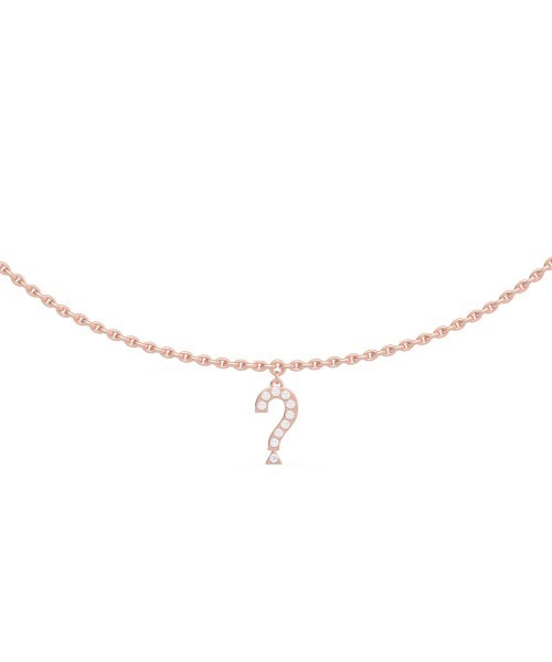 Guess（ゲス）の「LOS ANGELES Question Mark Necklace (Rose Gold)（ネックレス）」 - WEAR
