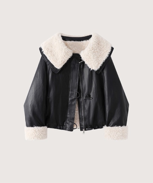 Leather Fluffy Fur Jacket（ムートンコート）｜LA POMME petit（ラポミ・プチ）のファッション通販 ...