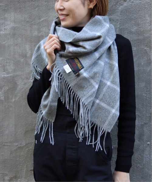 TWEED MILL（ツイードミル）の「【TWEEDMILL / ツイードミル】 LAMBSWOOL CHECK SCARF 50*190 ...