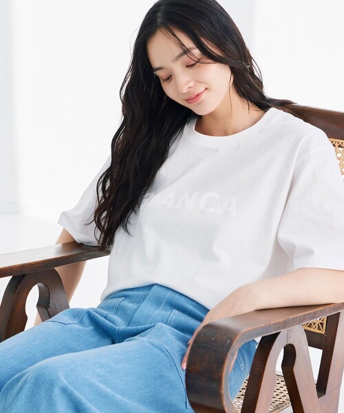 BIANCA（ビアンカ）の「【着回し抜群】BIANCAコットンロゴT（Tシャツ/カットソー）」 - WEAR