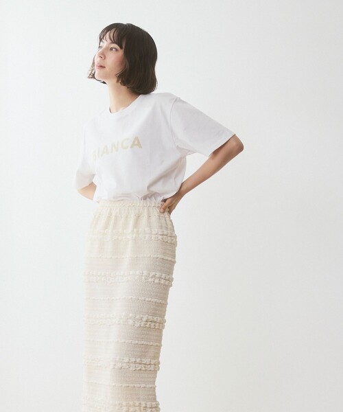 BIANCA（ビアンカ）の「【着回し抜群】BIANCAコットンロゴT（Tシャツ/カットソー）」 - WEAR