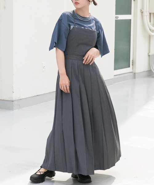 KBF（ケイビーエフ）の「プリーツキャミワンピース（ワンピース）」 - WEAR