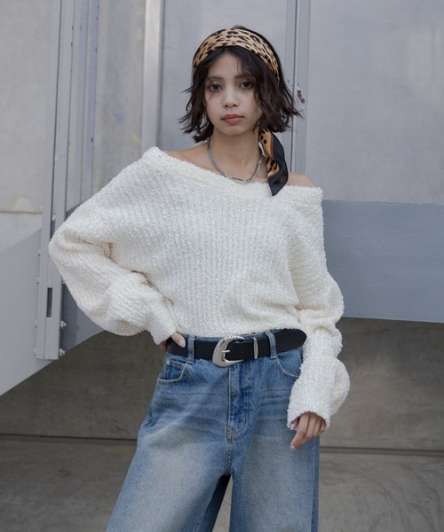 PAGEBOY（ページボーイ）の「ブラシフェザー2WAYプルオーバー（ニット/セーター）」 - WEAR