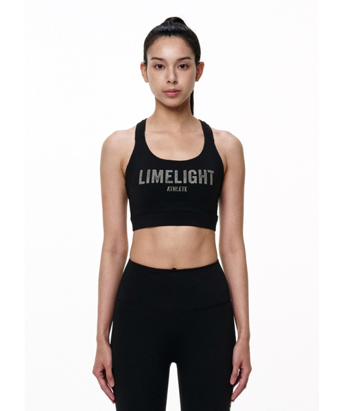 Limelight Big Logo Sports Bra V-Line (Black/Gray)（チューブトップ）｜LIMELIGHT ...