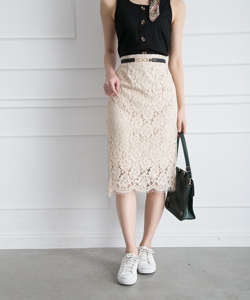 Libby&Rose（リビーアンドローズ）の「スカラップレースナロースカート（スカート）」 - WEAR