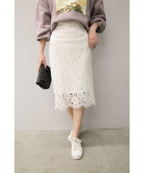 Libby&Rose（リビーアンドローズ）の「スカラップレースナロースカート（スカート）」 - WEAR