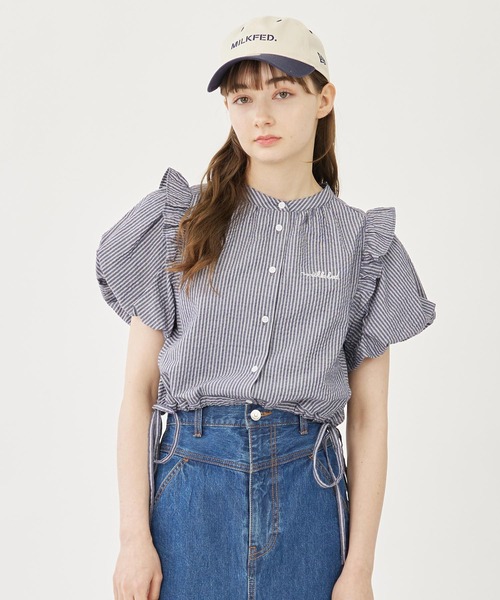 【セール】STRIPE BALLOON SLEEVE BLOUSE（シャツ/ブラウス）｜MILKFED.（ミルクフェド）のファッション通販 - ZOZOTOWN