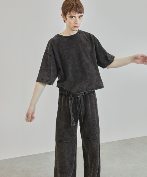 Ruelle（ルーエル）の「【Ruelle】Pigment-Dyed Cropped T-Shirt / ピグメント加工クロップド丈Tシャツ ...