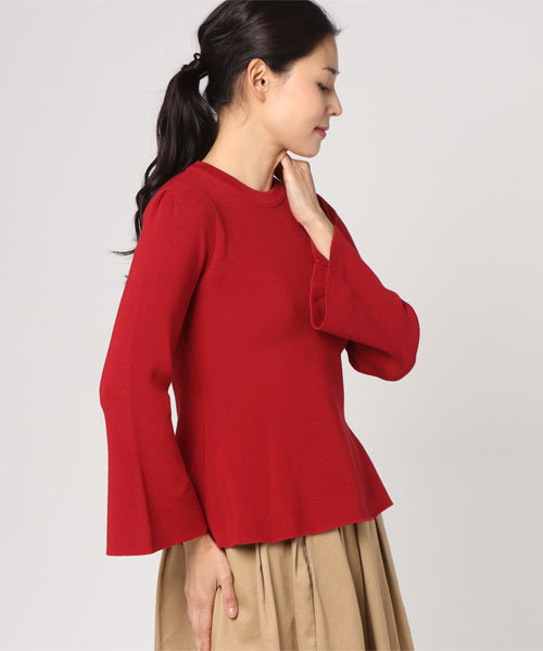Prefer SHIPS（プリファーシップス）の「Prefer SHIPS: フレアスリーブプルオーバー（ニット/セーター）」 - WEAR