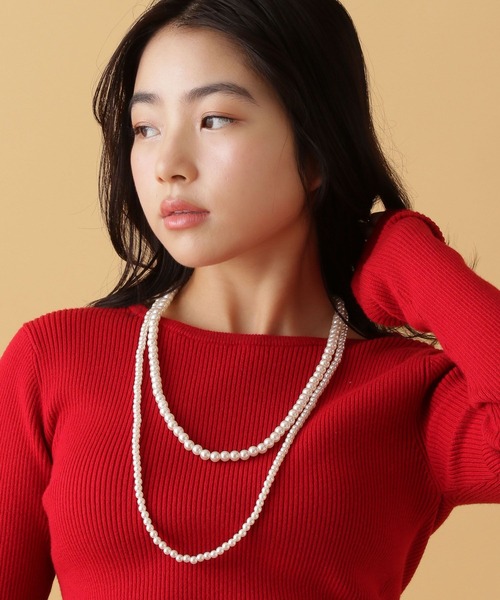 ロングパール調2SETネックレス[tiny tiny(ティニーティニー)]（ネックレス）｜tiny tiny（ティニーティニー）のファッション ...
