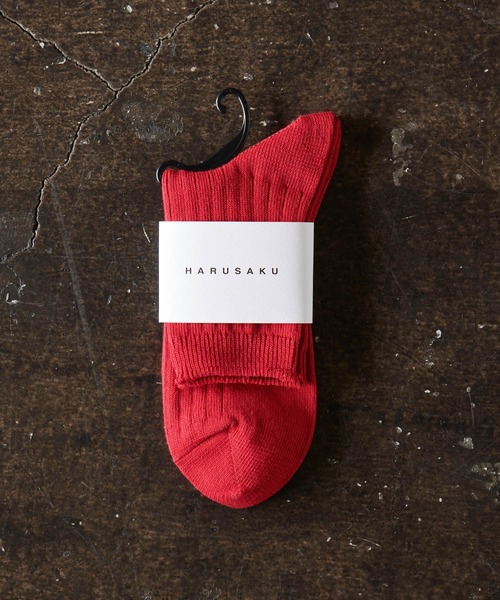 HARUSAKU（ハルサク）の「HARUSAKU RIB HALF SOCKS：ハルサク リブハーフソックス（ソックス/靴下）」 - WEAR