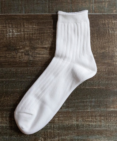HARUSAKU（ハルサク）の「HARUSAKU RIB HALF SOCKS：ハルサク リブハーフソックス（ソックス/靴下）」 - WEAR