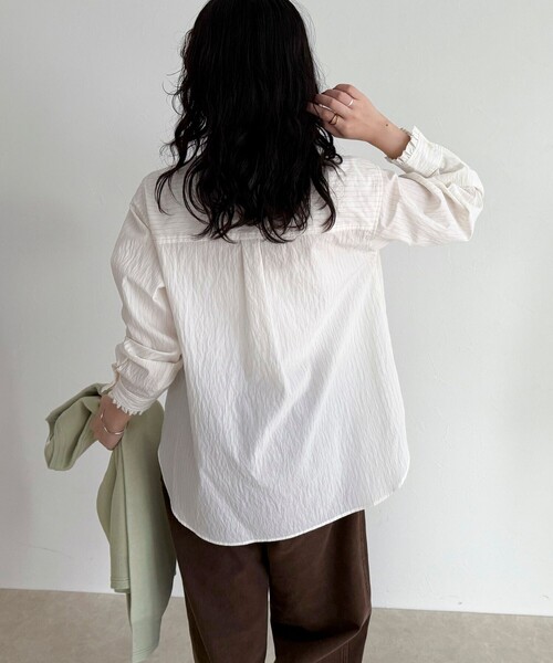 セール】バンドカラーフリルシャツ（シャツ/ブラウス）｜fredy emue