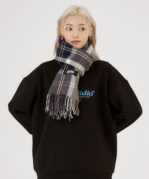 ODD STUDIO（オッドスタジオ）の「ODD STUDIO(オッドスタジオ)/Basic Knit Check Muffler/ベーシックニットチェックマフラー（マフラー）」 - WEAR