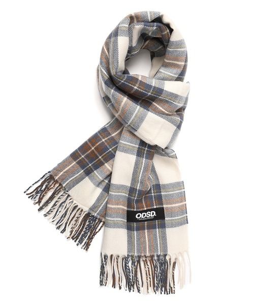ODD STUDIO（オッドスタジオ）の「ODD STUDIO(オッドスタジオ)/Basic Knit Check Muffler/ベーシックニットチェックマフラー（マフラー）」 - WEAR
