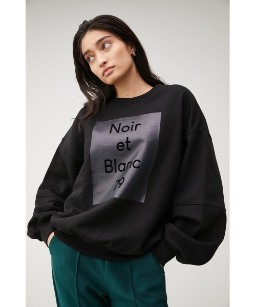 AZUL by moussy（アズールバイマウジー）の「FLOCKY PRINT PULLOVER/フロッキープリントプルオーバー（スウェット ...