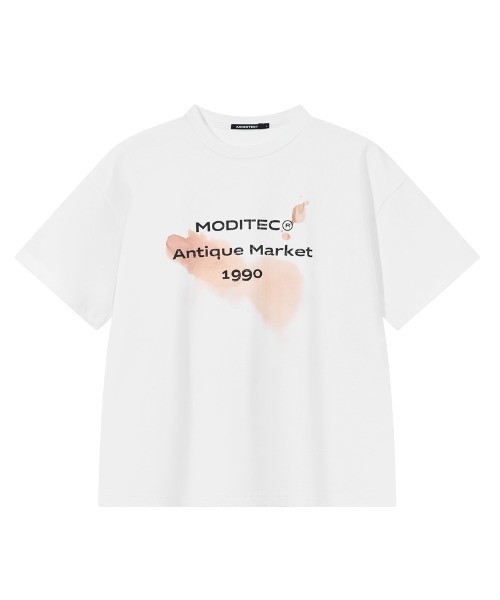MODITEC（モディテック）の「【MODITEC/モディテック】Coffee Stain Print Short Sleeve/ コーヒー ステイン プリントT 半袖Tシャツ 半袖トップス ...