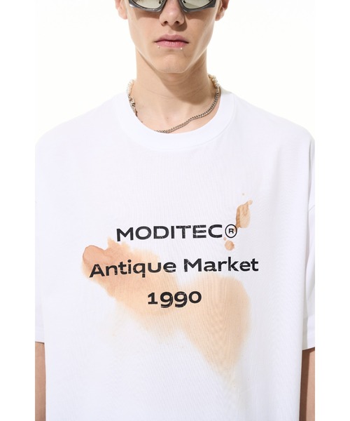 MODITEC（モディテック）の「【MODITEC/モディテック】Coffee Stain Print Short Sleeve/ コーヒー ステイン プリントT 半袖Tシャツ 半袖トップス ...