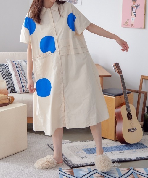 【セール】水玉ワンピースルームウェア（ルームワンピース）｜QFORON（キュフォロン）のファッション通販 - ZOZOTOWN