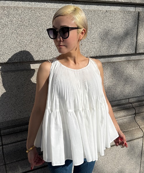 JENNE（ジェンヌ）の「JENNE プリーツボリュームトップス（Tシャツ/カットソー）」 - WEAR