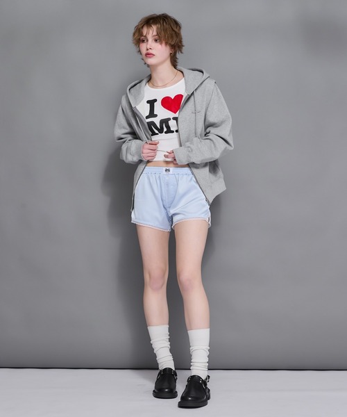 ACLENT（アクレント）の「レースモチーフILOVEロゴロンT（Tシャツ/カットソー）」 - WEAR