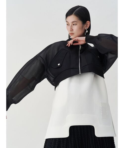 UN3D.（アンスリード）の「SHEER MA-1 BOURZON / シアーMA-1ブルゾン（MA-1）」 - WEAR