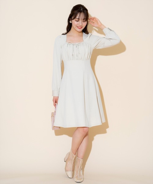 WILLSELECTION（ウィルセレクション）の「ギャザーリボンフレアミニワンピース（ワンピース）」 - WEAR