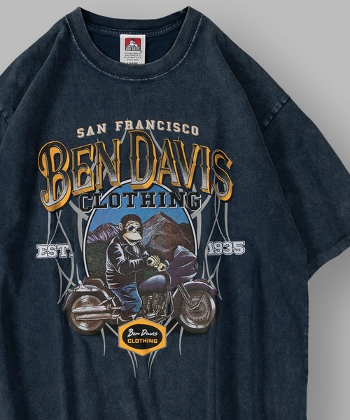 【BENDAVIS／ベンデイビス】MOTORCYCLE SHOP VNTG TEE/ヴィンテージ グラフィックデザイン 半袖Tシャツ オーバー ...