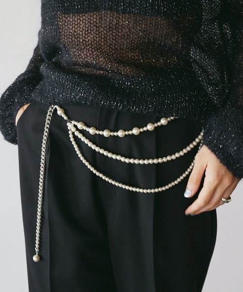 NICKEL FREE DROP PEARL CHAIN BELT（ベルト）｜AMERI（アメリ）のファッション通販 - ZOZOTOWN
