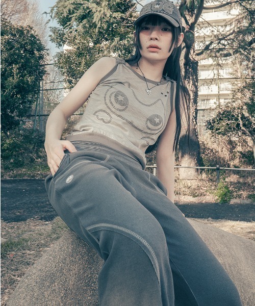 L.H.P（エルエイチピー）の「HUG YOUR SKIN/ハグユアスキン/Hugging hotfix sleeveless（タンクトップ ...