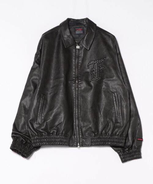 FUBU-Faux Leather Studs Patch Jacket（ライダースジャケット）｜FUBU（ フブ）のファッション通販 ...