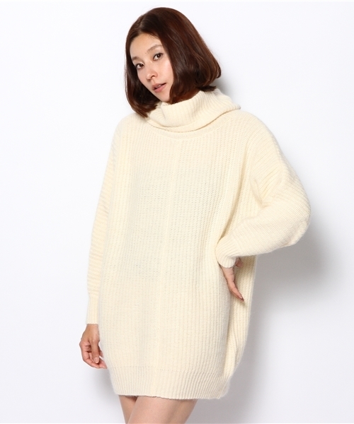 nano・universe（ナノユニバース）の「ANG混オフタートルニットワンピース L/S（ワンピース）」 - WEAR