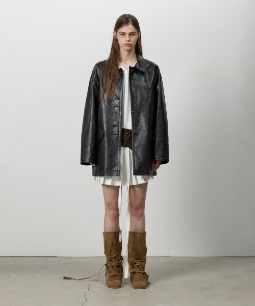 SPLIT LEATHER JACKET BLACK（ライダースジャケット）｜THREE TO EIGHTY（スリートゥエイティー）の ...