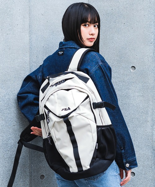 FILA（フィラ）の「FILA フィラ ブランド ロゴ 刺繍 PC収納可能 大容量 35L バックパック リュックサック（バックパック ...
