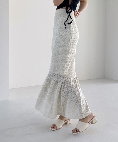 Heather(ヘザー)の「azatoラメニットスカート 909309(スカート)」 Wear