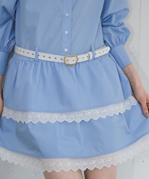 idem（イデム）の「lace skirt shirt onepiece／長袖シャツワンピース（ワンピース）」 - WEAR