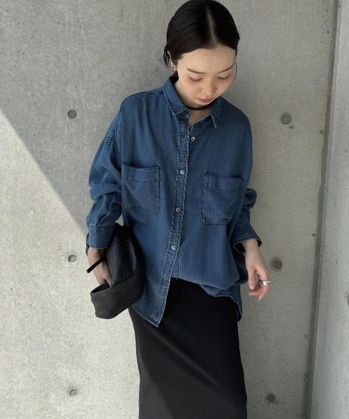 セール】【新色追加！毎年即完売アイテム】ソフトデニム2WAYシャツ