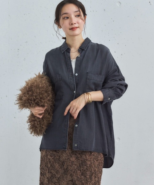 セール】【新色追加！毎年即完売アイテム】ソフトデニム2WAYシャツ