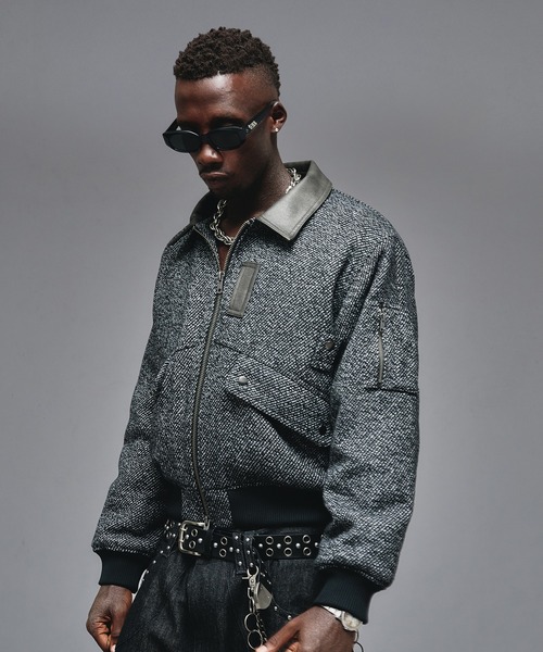 ANDER HUNK（アンダーハンク）の「Wool Blend Tweed Flight Jacket