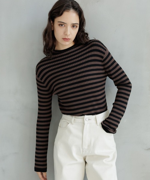 LAKOLE（ラコレ）の「12ゲージリブモックネックプルオーバー / 965379（ニット/セーター）」 - WEAR