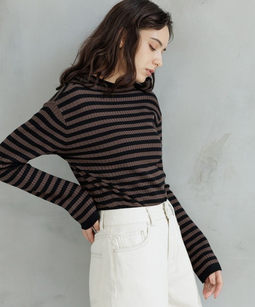 LAKOLE（ラコレ）の「12ゲージリブモックネックプルオーバー / 965379（ニット/セーター）」 - WEAR