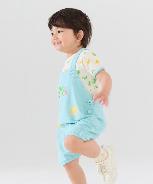 moimoln（モイモルン）の「【ERIC CARLE X moimoln】BOYSモノグラムTシャツ＆オーバーオール（サロペット/オーバーオール）」 - WEAR