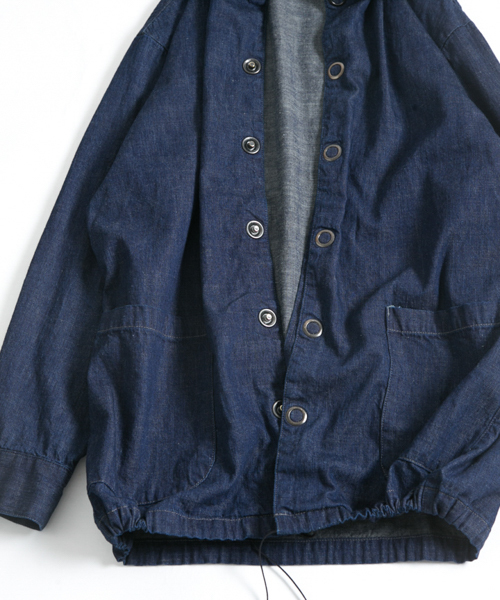 OURET（オーレット）の「コーチジャケット - 8ozミリタリーデニムワンウォッシュ -（ブルゾン）」 - WEAR