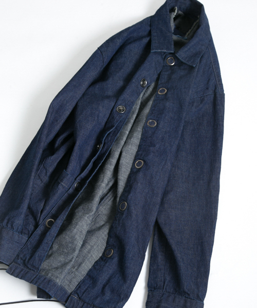 OURET（オーレット）の「コーチジャケット - 8ozミリタリーデニムワンウォッシュ -（ブルゾン）」 - WEAR