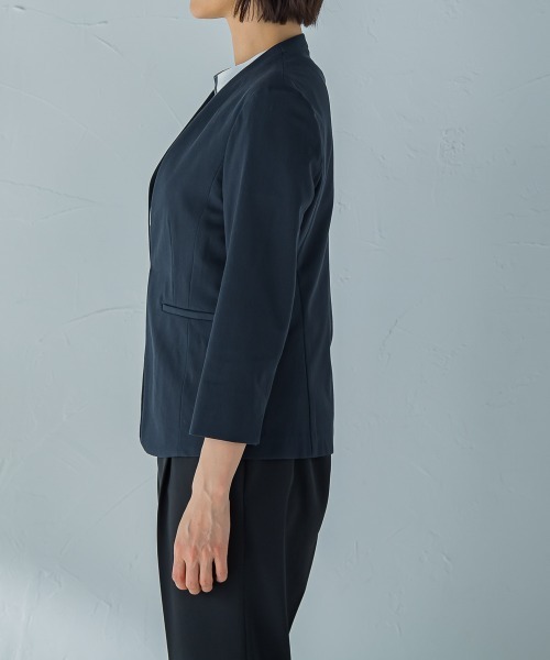 LAUTREAMONT（ロートレアモン）の「【Almight jacket】快適ノーカラージャケット≪接触冷感/透湿/ストレッチ/洗える≫ ...