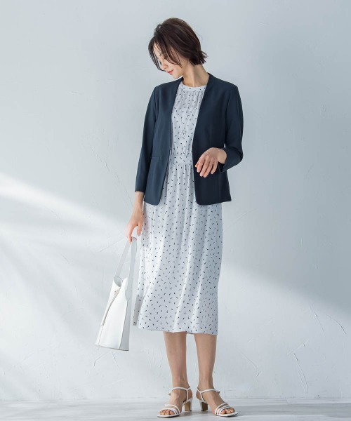 LAUTREAMONT（ロートレアモン）の「【Almight jacket】快適ノーカラージャケット≪接触冷感/透湿/ストレッチ/洗える≫ ...