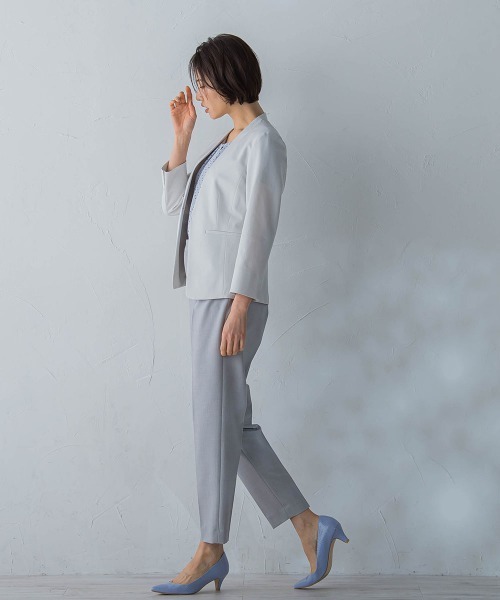 LAUTREAMONT（ロートレアモン）の「【Almight jacket】快適ノーカラージャケット≪接触冷感/透湿/ストレッチ/洗える≫ ...